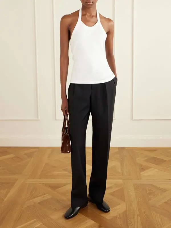 FLORE FLORE Angie Organic Cotton-jersey Halterneck Tank