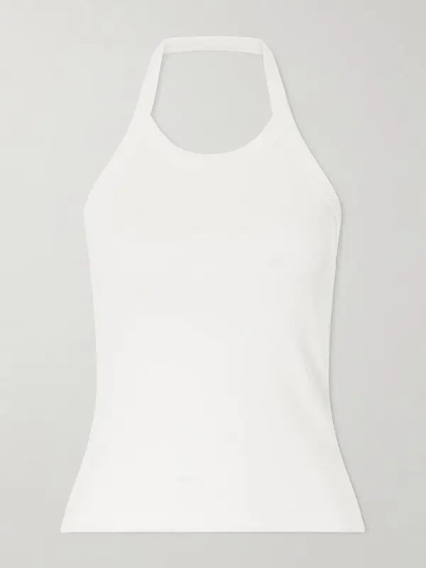 FLORE FLORE Angie Organic Cotton Halterneck Tank - White
