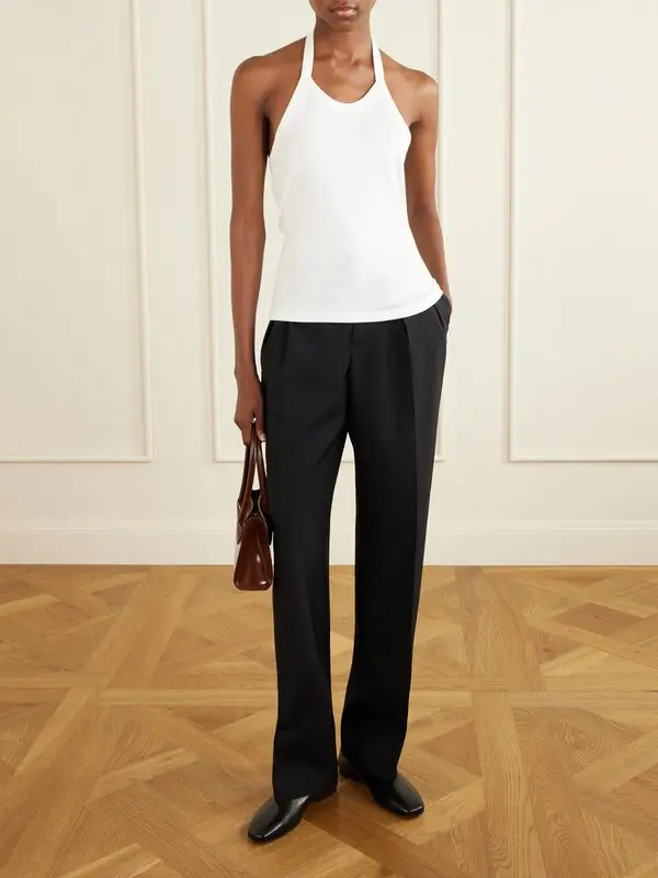 FLORE FLORE Angie Organic Cotton Halterneck Tank - White