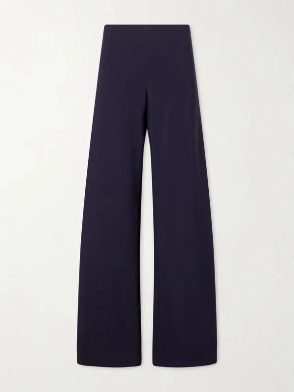 NILI LOTAN Marlow Wide-leg Crepe Pants - Blue