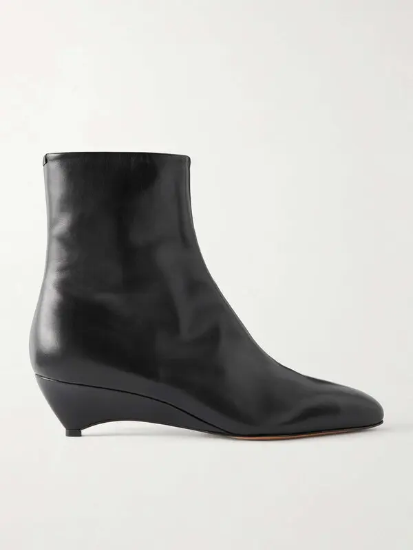 JIL SANDER Arc Leather Ankle Boots