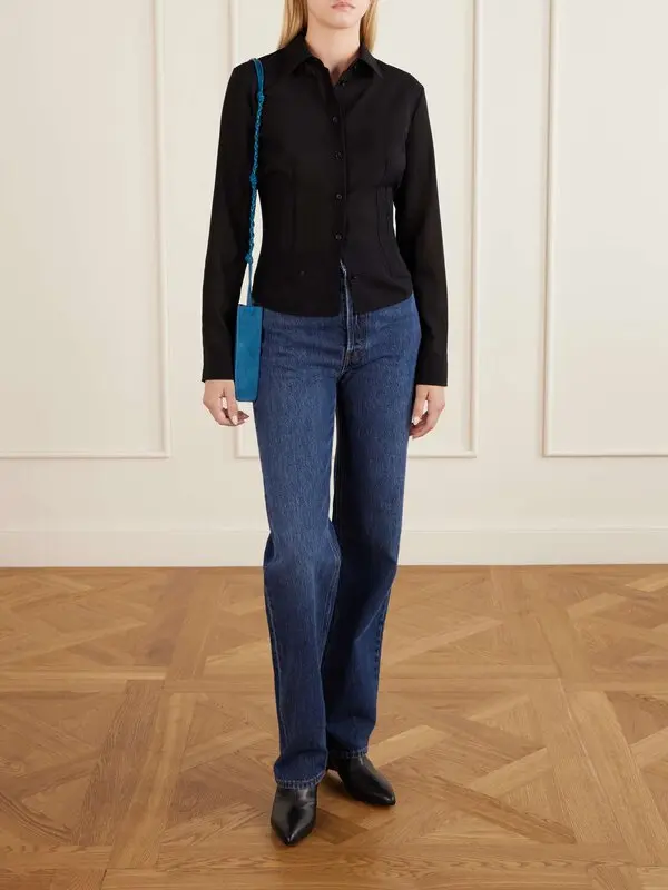 JIL SANDER Arc Leather Ankle Boots