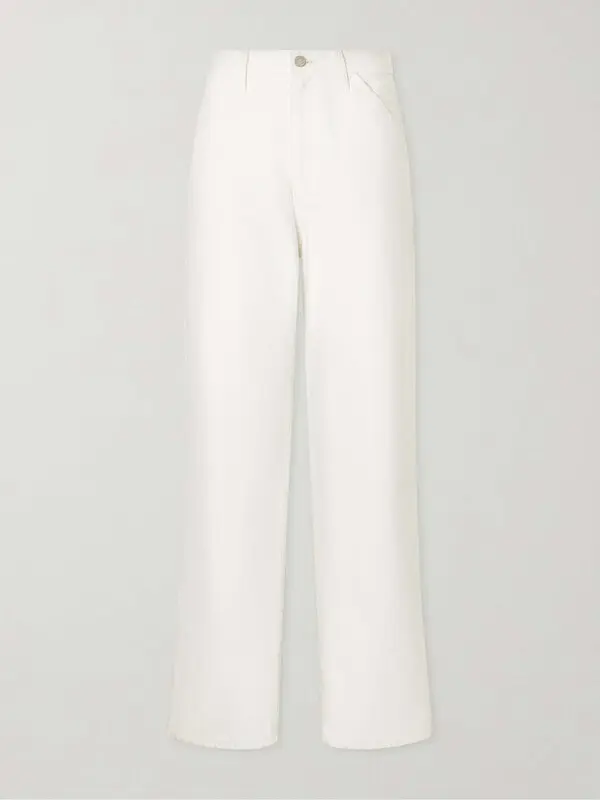 NILI LOTAN Arnaud Carpenter Straight-leg Jeans - Cream