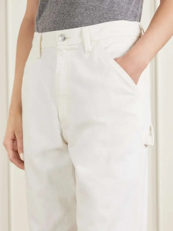 NILI LOTAN Arnaud Carpenter Straight-leg Jeans - Cream