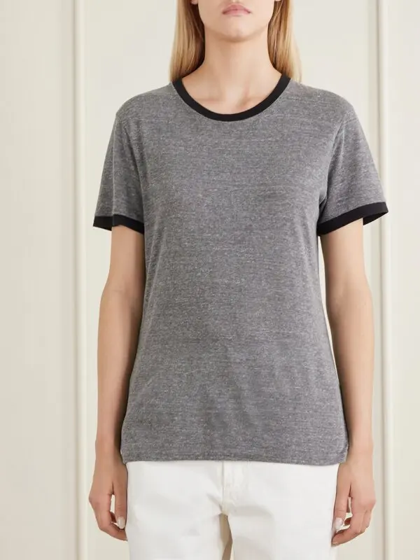 NILI LOTAN Lana Classic Ringer T-shirt - Gray