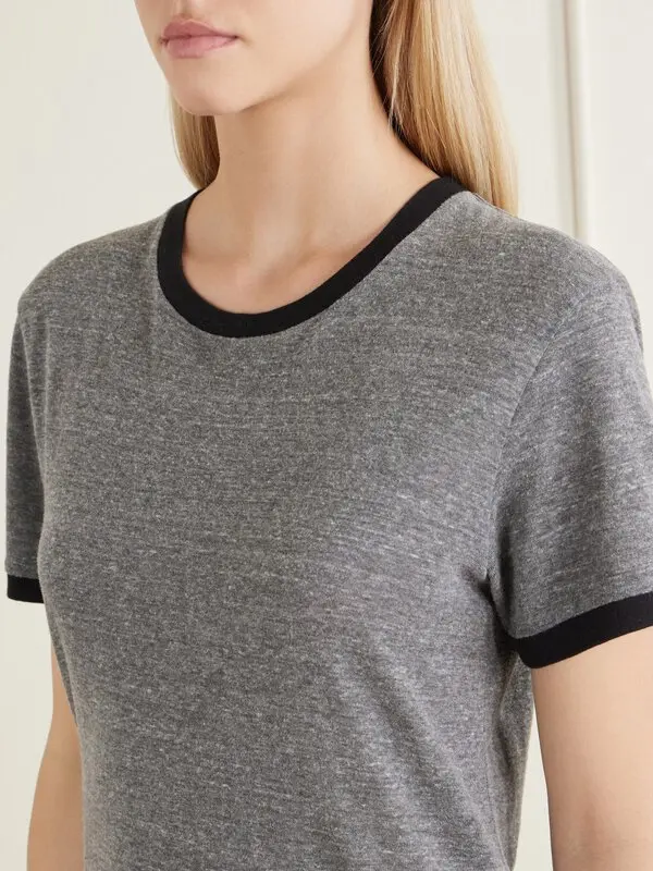 NILI LOTAN Lana Classic Ringer T-shirt - Gray