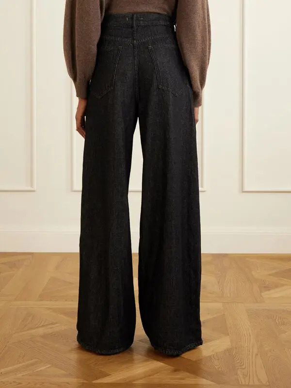 Ossou The Slick High-rise Wide-leg Jeans - Gray