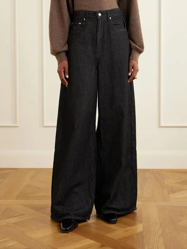 Ossou The Slick High-rise Wide-leg Jeans - Gray