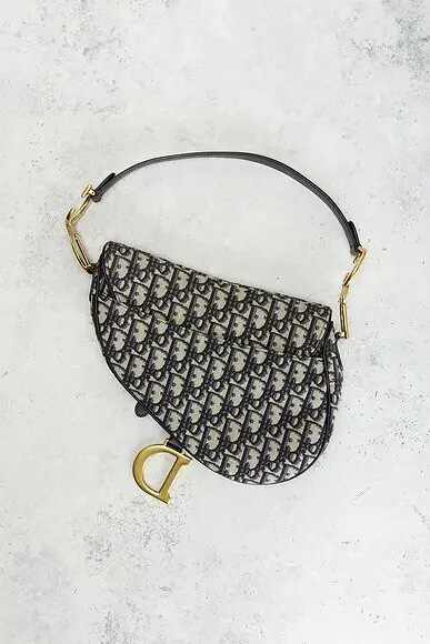 Dior Trotter Oblique Saddle Bag - Blue
