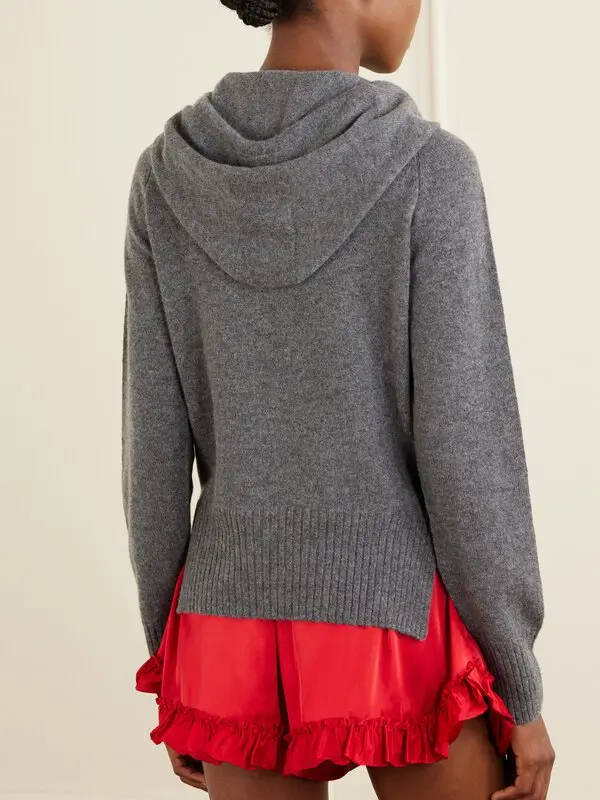Simone Rocha Embellished Knitted Cashmere Hoodie - Multi