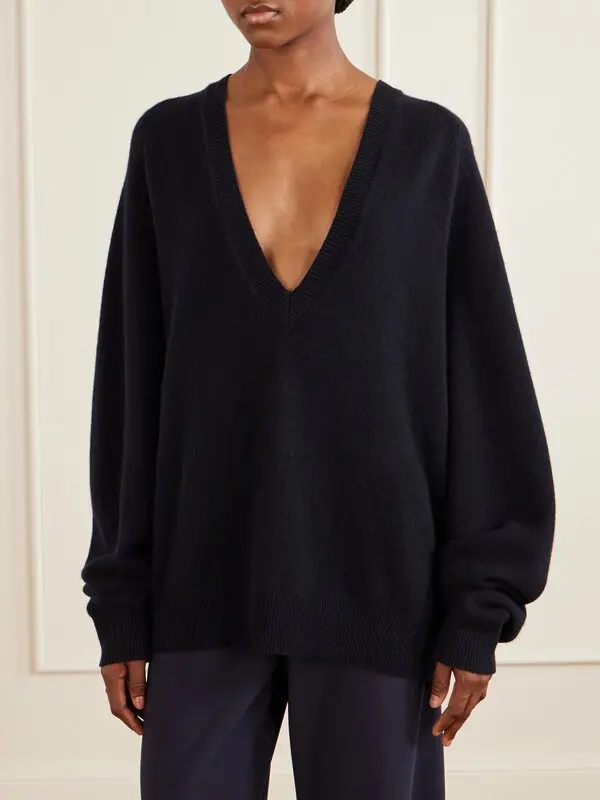NILI LOTAN Feron Cashmere V-neck Sweater
