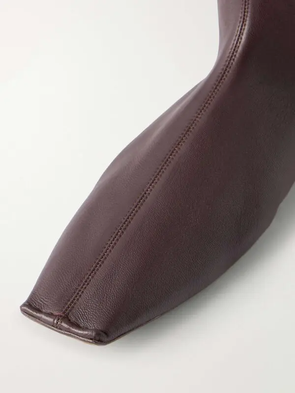 Khaite Marlene Leather Ankle Boots