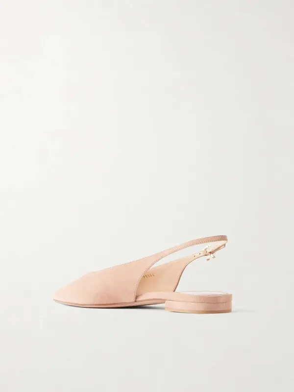 GIANVITO ROSSI Robbie Suede Slingback Ballet Flats