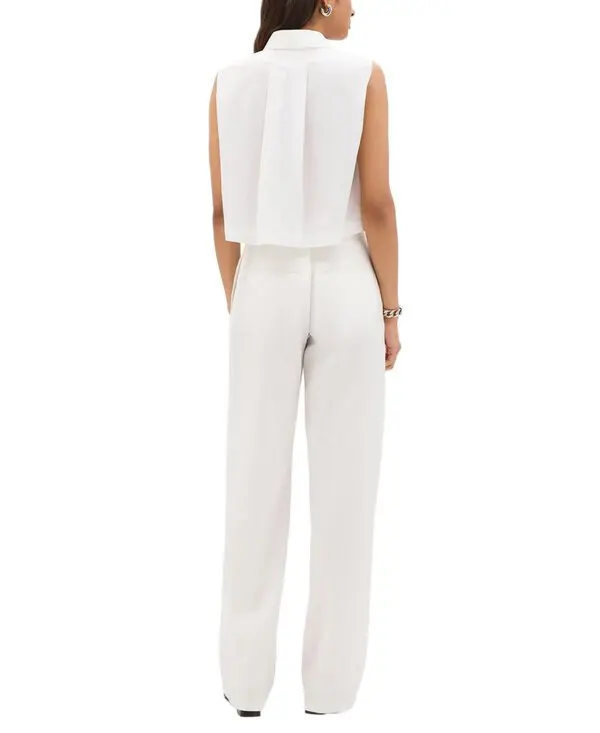 Another Tomorrow Cropped Sleeveless Shirt