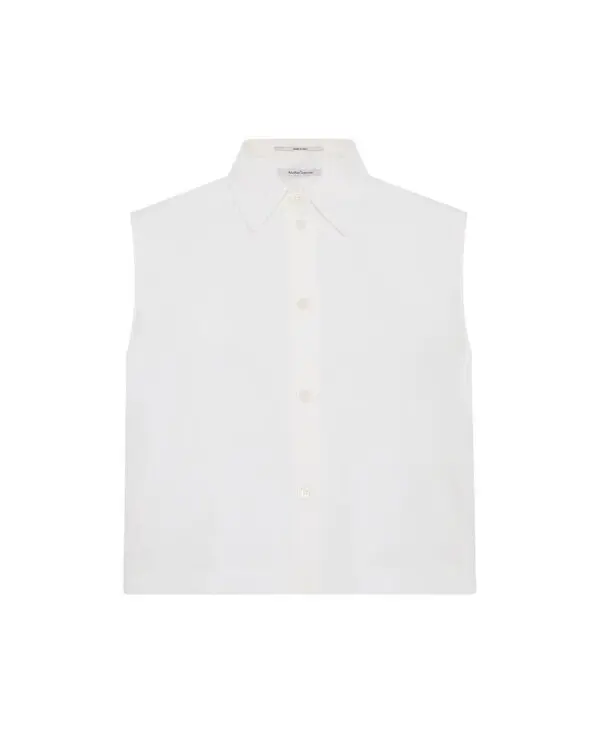 Another Tomorrow Cropped Sleeveless Shirt