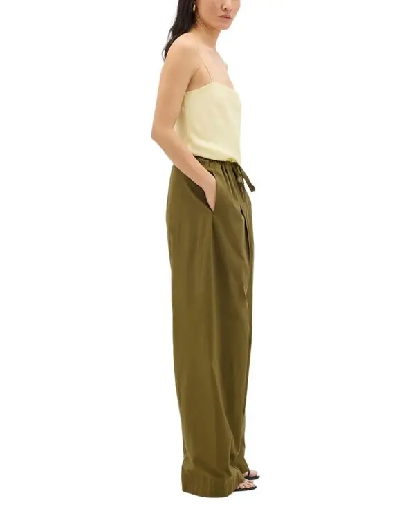 Another Tomorrow Poplin Drawcord Pant