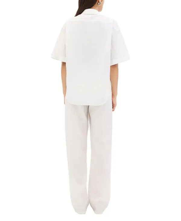 Another Tomorrow Poplin Short Sleeve Shirt