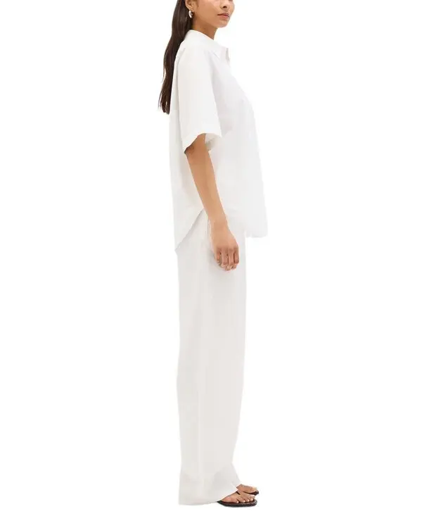 Another Tomorrow Poplin Short Sleeve Shirt