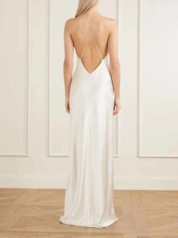 NILI LOTAN Ira Silk-charmeuse Gown