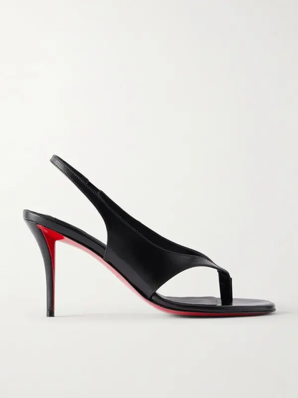CHRISTIAN LOUBOUTIN Miss Z Infradita 80 Leather Sandals - Black