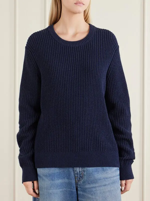 NILI LOTAN Tarik Cotton And Silk-blend Crewneck Sweater
