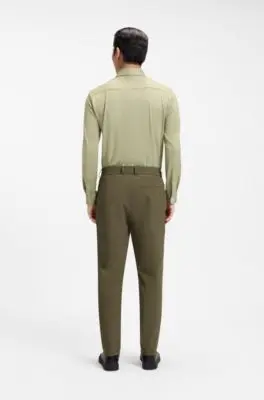 BOSS Slim-fit Shirt In Structured Performance Stretch Fabric