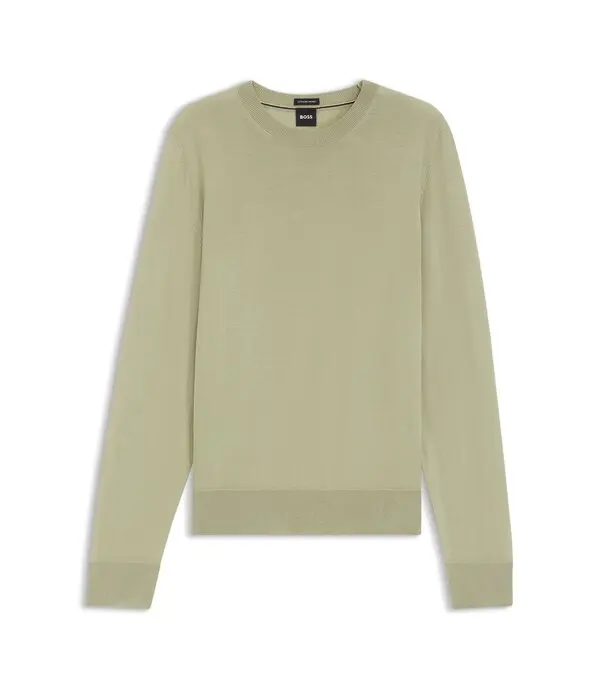 BOSS Merino Wool Sweater In A Regular Fit