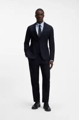 BOSS Slim-fit Shirt In Structured Performance Stretch Fabric