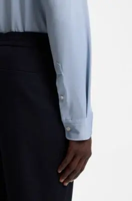 BOSS Slim-fit Shirt In Structured Performance Stretch Fabric
