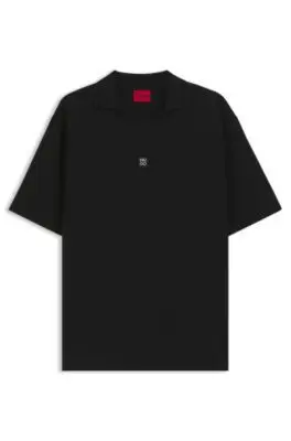 Hugo Structured Cotton-blend Polo Shirt With Johnny Collar