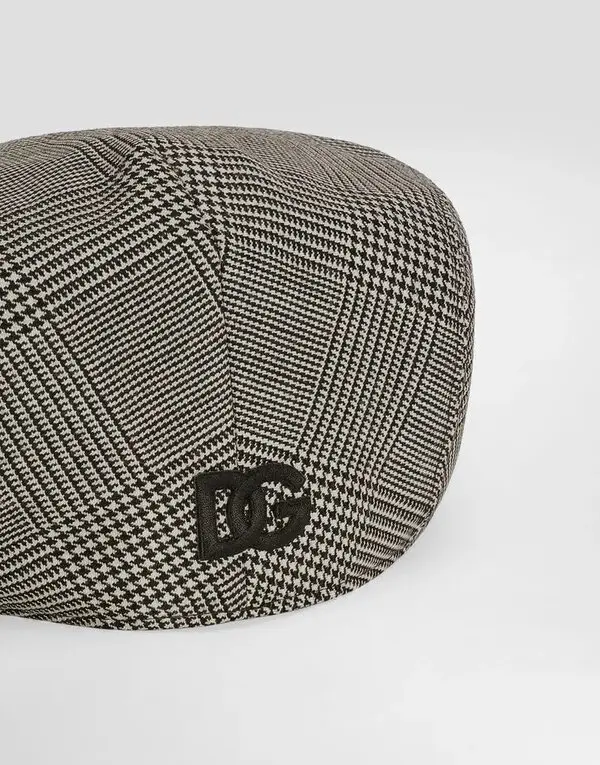 Dolce & Gabbana Dolce Gabbana Houndstooth Flat Cap