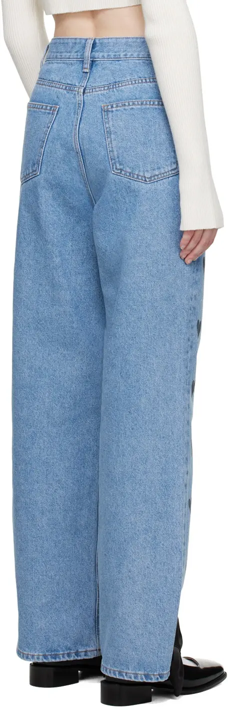 KIMHEKIM Heart Stamped Jeans