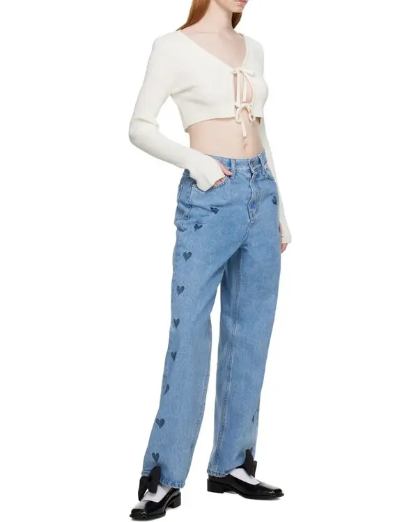 KIMHEKIM Heart Stamped Jeans