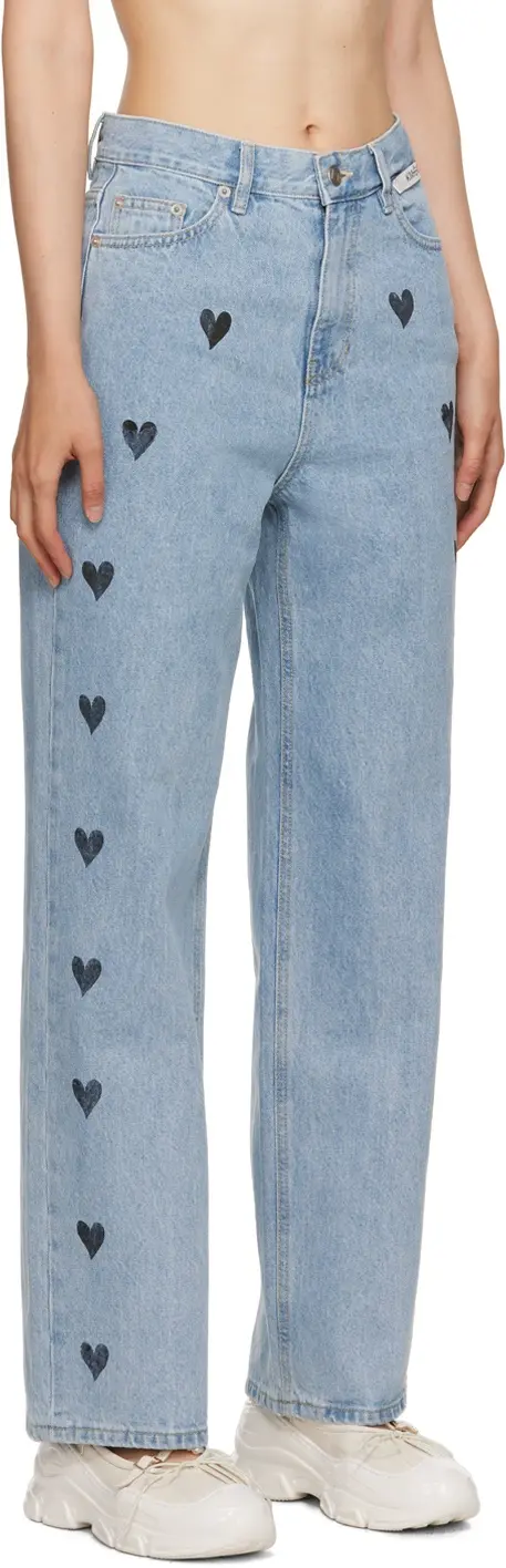 KIMHEKIM Heart Stamped Jeans