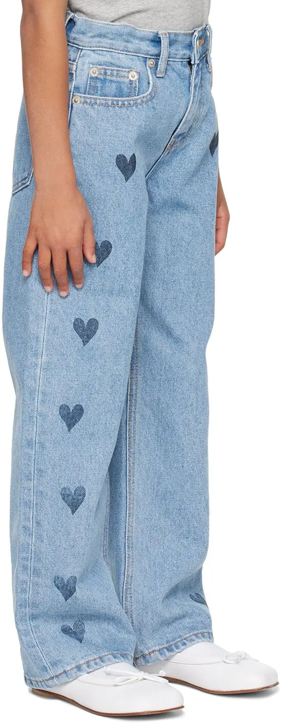 KIMHEKIM Heart Stamped Jeans