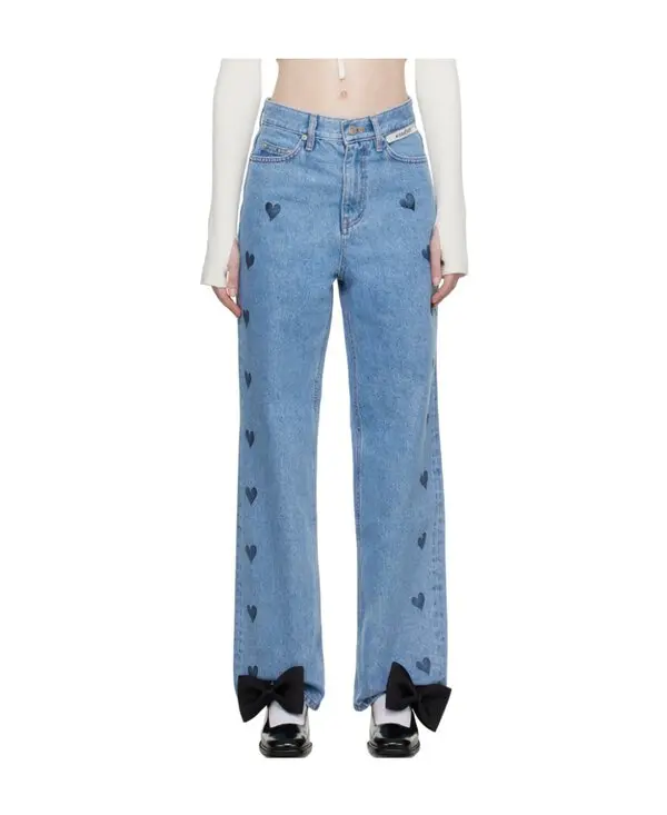 KIMHEKIM Heart Stamped Jeans