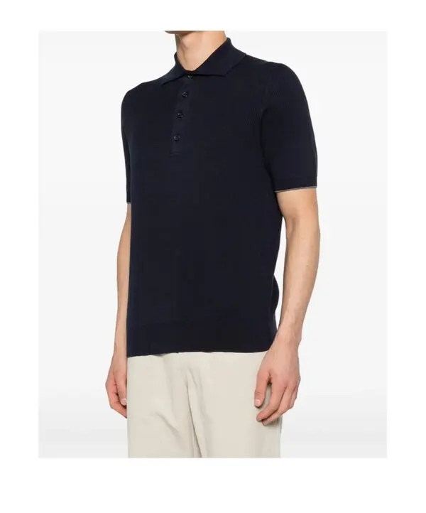 Brunello Cucinelli Ribbed Polo Shirt