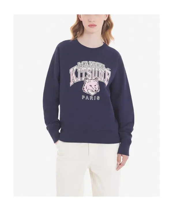 Maison Kitsuné Logo-printed Crewneck Sweatshirt