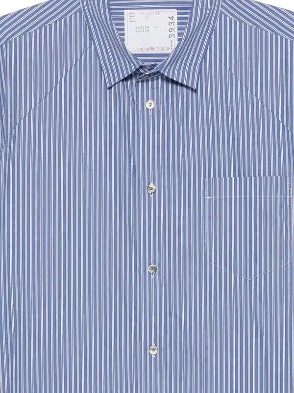 Sacai Stripe-print Poplin Shirt