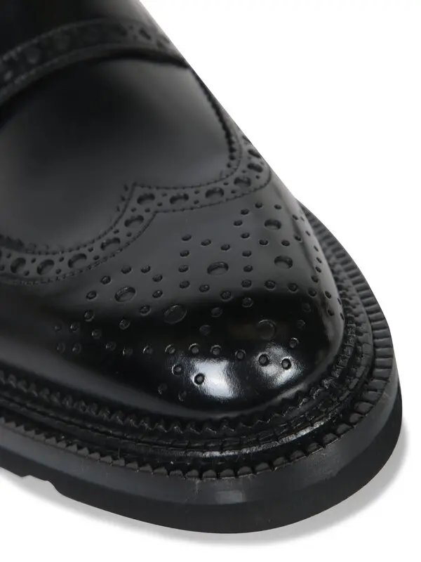 Santoni Round Toe Buckled Loafers