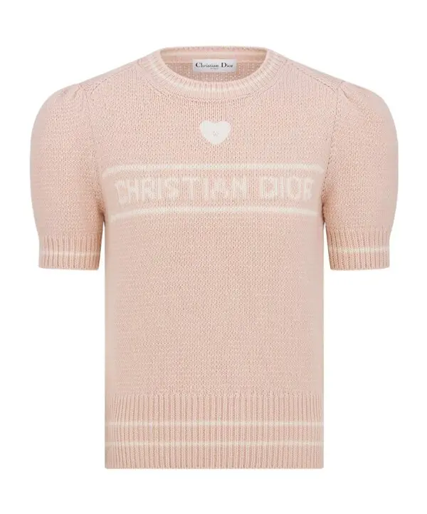 Dior Short-sleeved Sweater With Heart Motif