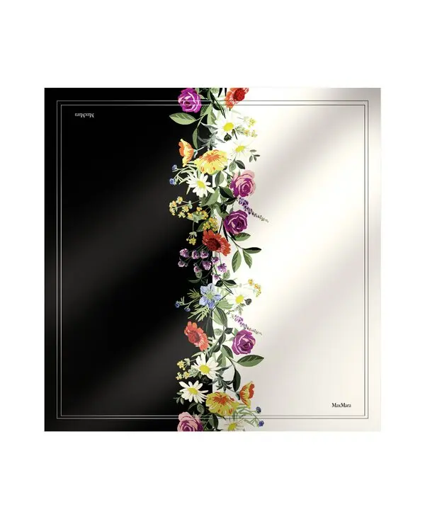 Max Mara Floral Printed Silk Scarf