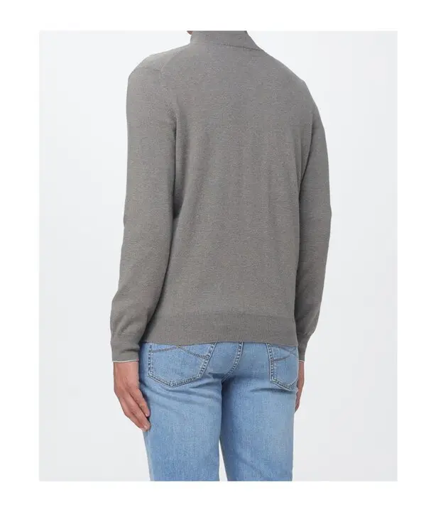 Brunello Cucinelli Zip-up Knitted Cardigan - Grey