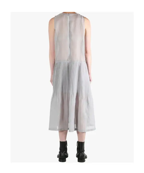 AMOMENTO Pleated Midi Dress