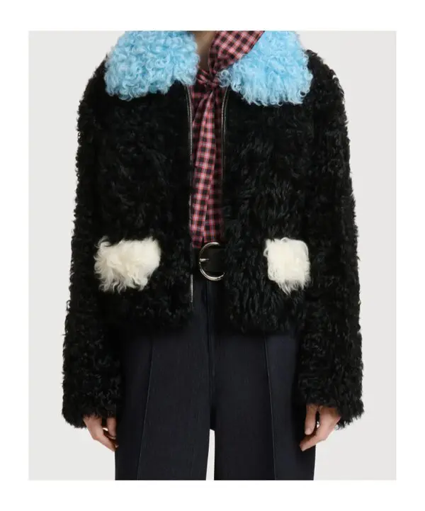 Marni Shearling-jacket With Colour-block Details