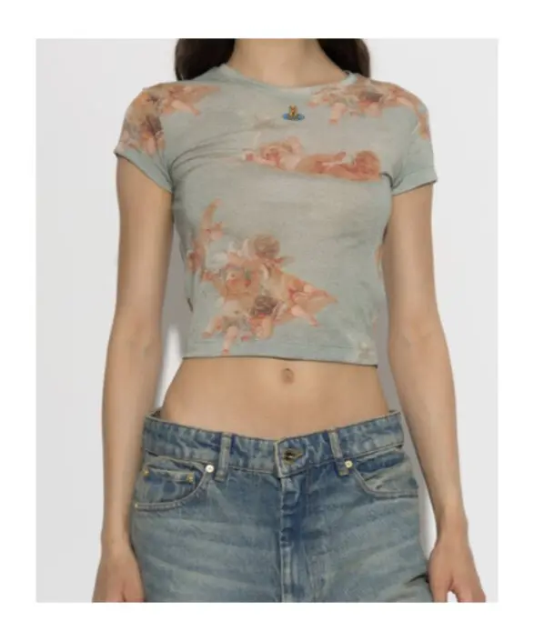 VIVIENNE WESTWOOD Baby Peru Printed Crop T-shirt