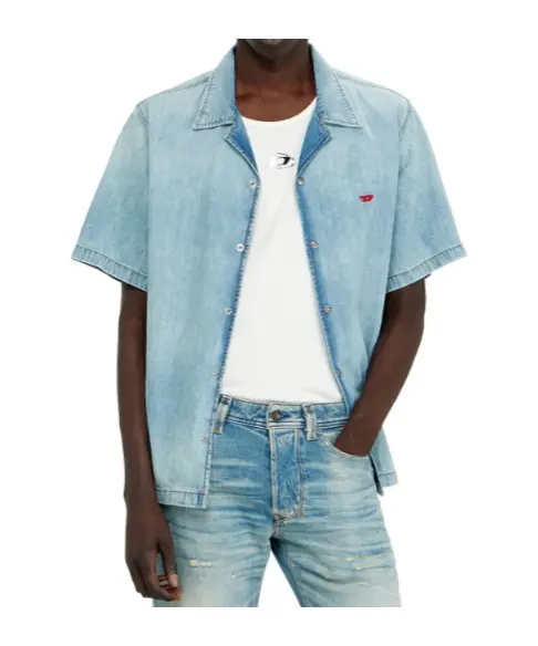 DIESEL® Short-sleeved Denim Shirt