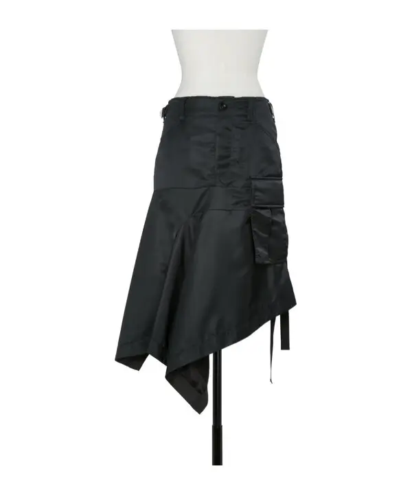 Sacai Nylon Twill Asymmetric Skirt
