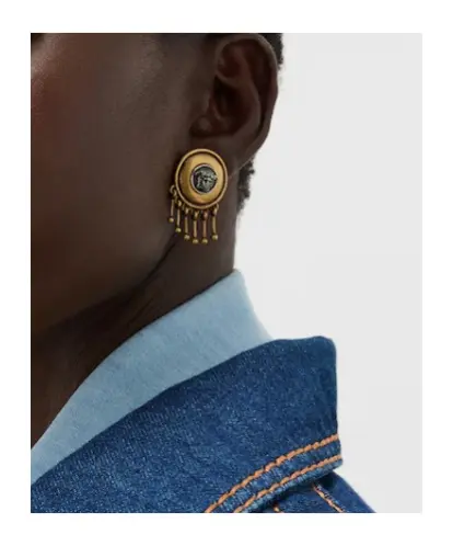Versace Medusa Fringe Earrings