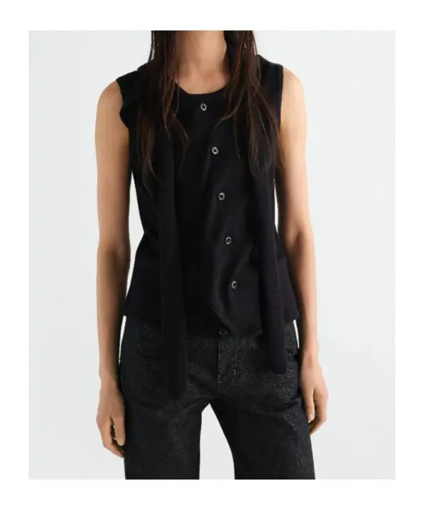 LEMAIRE Asymmetrical Cardigan In Merino Wool Blend
